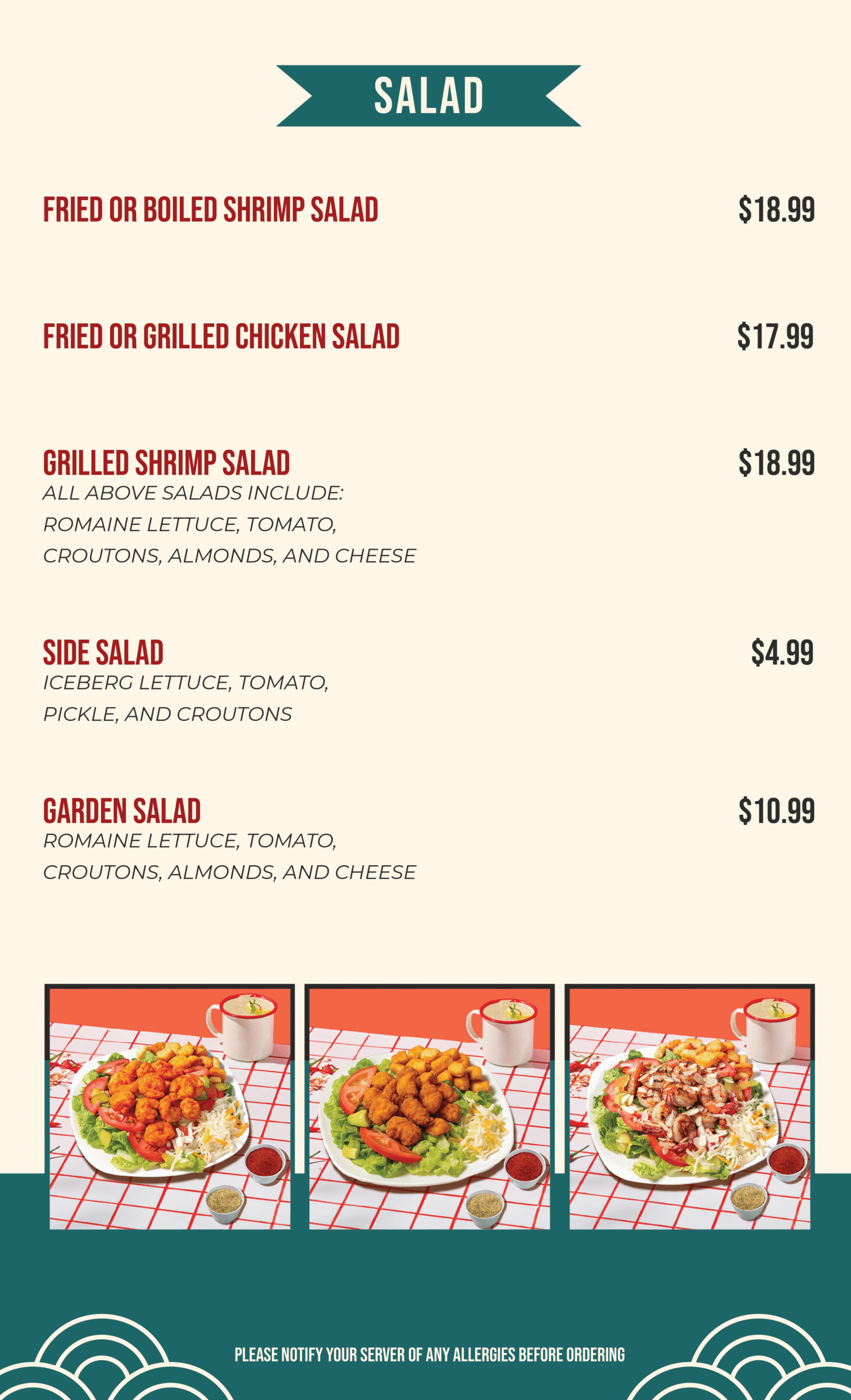 Menu – Hot Cajun Crawfish
