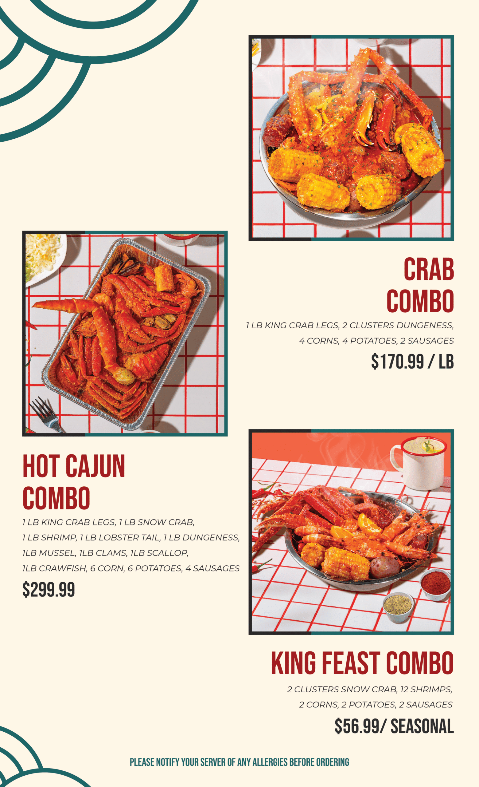 Menu – Hot Cajun Crawfish